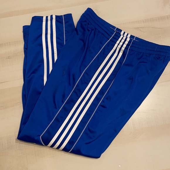 adidas | Pants | Adidas Royal Blue White Climalite Track Pants | Poshmark